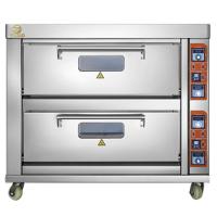 China Industrial Electric Deck Oven 4 Burner Rotating Pizza Cooker Bakery Cake Oven for sale