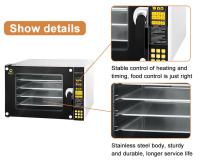 China Convection 4 Plate Electric Stove Hot Air Oven Digital Control 30L for Pizza Chicken Roaster for sale