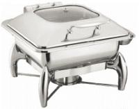 China 400x440x300mm Commercial Chafer 6L 2/3 Rectangle Buffet Stove Silver Color for sale