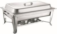 China 0.65mm Pan Thick 9L Economy Chafer Foldable Commercial Buffet Stove Silver for sale