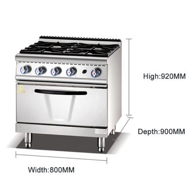 China GL-RS-4H Gas Restaurant Oven Cooker 568x590x270mm Internal 4.15/5.85Kg/h Consumption for sale