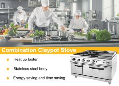 China Commercial Gas Restaurant Cooking Equipment Stainless Steel GL-RS-4G 1200x900x850mm 192kg for sale