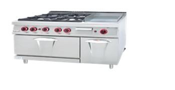 China Stainless Steel Gas Restaurant Cooking Equipment 1200x900x850mm NG/LPG for sale