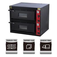 China Electric Stainless Steel Pizza Bread Oven 220-240V 8.4kw Commercial Baking Equipment PZ-02 for sale