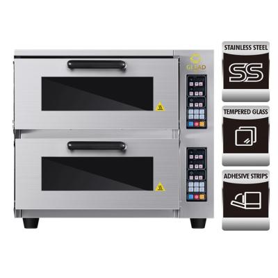 China Electric 2 Layer Pizza Bread Baking Machine Commercial Oven 220-240V 5kW for sale