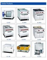 China GlEAD 6 Burner Commercial Gas Range Cooker 176kg Heavy Duty Restaurant Equipment NG/LPG for sale
