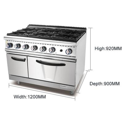 China GL-RS-6 Gas Restaurant Cooking Equipment 176kg Stainless Steel NG/LPG 1200x900mm for sale