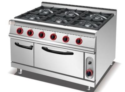China GlEAD GL-RS-6 Commercial Gas Cooking Range NG/LPG 3.95/5.66Kg/h 1200mm for sale