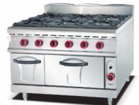 China Commercial Stainless Steel Gas Range 6 Burner 176kg Heavy Duty Restaurant Stove NG LPG for sale