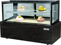 China Commercial Cake Showcase 3-10°C Sliding Glass Door Bakery Display with Stainless Steel Base 110V-220V for sale
