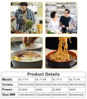 China GLEAD GL-TT-6 Electric 6 Hot Plate Cooker 300x300mm with Oven 29KW for sale