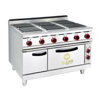 China GLEAD GL-TT-6 29KW Commercial Electric Stainless Steel Range with 300x300mm Cooking Plate for sale