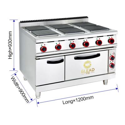 China Electric Commercial Grill Stainless Steel 300x300mm Cooking Plate 29KW 176kg GL-TT-6 for sale