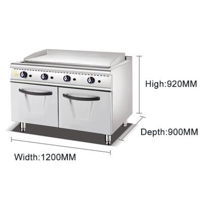 China GLEAD GL-RG-1200 Stainless Steel Gas Restaurant Cooking Equipment 1200mm 168kg R13/4 Connection for sale