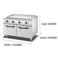 China Commercial Stainless Steel Gas Griddle 1200mm with Cabinet 18kW LPG/NG Restaurant Cooking Equipment for sale