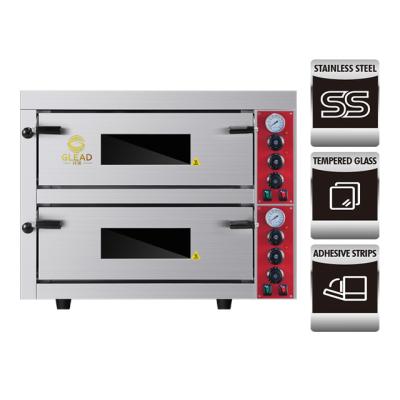 China Electric Commercial Pizza Baking Oven 115KG 9kW 0-500C Marble Stainless Steel Base Bakery Equipment for sale