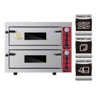 China Electric Commercial Baking Oven 9kW 380V 4 Stone Pizza Oven 115KG Marble Base for sale