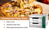 China Commercial Electric Pizza Baking Oven 2 Decks 400x400mm 50-350C for sale