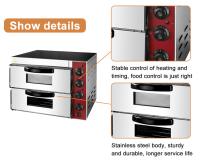 China Electric Commercial Baking Oven 3kW 220-240V 2 Decks Pizza Bakery Equipment for sale