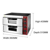 China Commercial Baking Oven 220-240V 3kw 2 Decks Electric Pizza Oven for Bakery Shop for sale