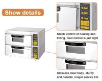 China Commercial Electric Bakery Oven 400x400mm 2 Decks 3kw 220-240V Baking Equipment for sale