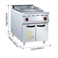 China GLEAD GL-RGE-R 17kw Electric Commercial Griddle 800x900mm Stainless Steel Cooking Equipment for sale