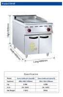 China GLEAD GL-RGE-R Stainless Steel Electric Griddle 800x900x850 12+5kw Commercial Kitchen for sale