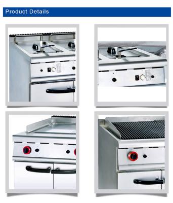 China Stainless Steel Gas Restaurant Cooking Equipment GL-RC-2 800x900x850mm 174kg for sale