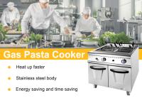 China GLEAD Gas Pasta Cooker with Cabinet 103kg 340x550x270 Tank 30x2L Capacity for sale