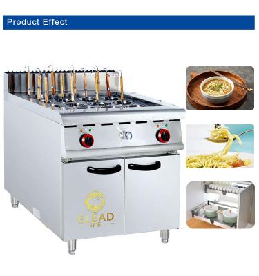China GLEAD GL-RM-6 Gas Pasta Cooker with Cabinet 800x900x850mm Stainless Steel 103kg for sale