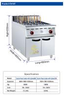 China Gas Pasta Cooker with Cabinet 103kg R13/4 Connection Commercial Kitchen Equipment for sale