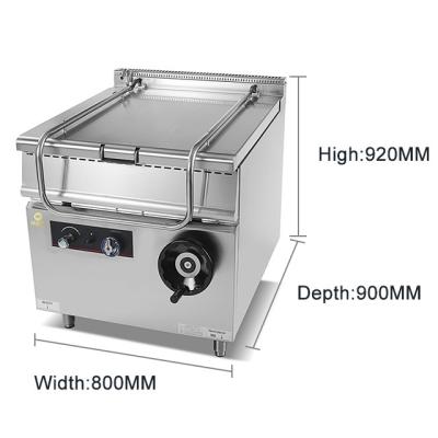 China GLEAD GL-RS 80L Gas Tilting Brasing Pan 800x900x850mm Commercial Kitchen Equipment for sale