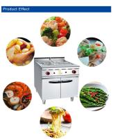 China Stainless Steel Gas Bain Marie with Cabinet 100kg 800x900x850mm for School Canteens for sale