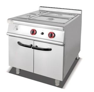 China Gas Bain Marie with Cabinet 100kg Stainless Steel LPG/NG 1.58/2.28kg/h Commercial Cooking Equipment for sale