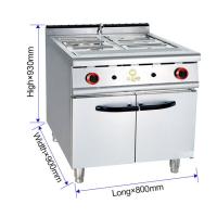 China Gas Bain Marie With Cabinet 100Kg LPG NG 22 Power Supply Commercial Cooking Equipment for sale