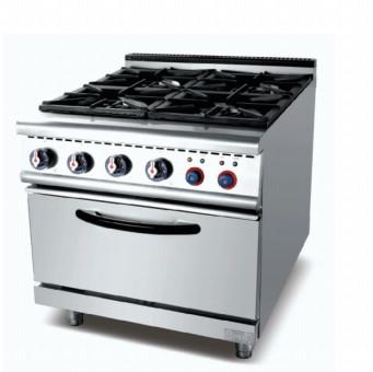China Commercial Gas Stove 4 Burners Floor Standing 10kw 220V Soup Cooker 100-400°F for sale