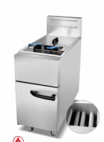 China Gas Fryer 2 Burners 30kg 11.2kw Commercial Cooking Equipment 220V for sale
