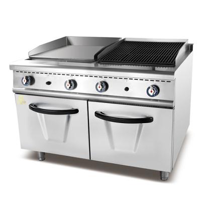 China GLEAD 180Kg Gas Griddle Lava Rock Grill 1200x900mm Commercial Kitchen Equipment for sale