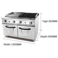 China GLEAD 180Kg Gas Griddle Lava Rock Grill 1200x900mm Commercial Kitchen Equipment for sale