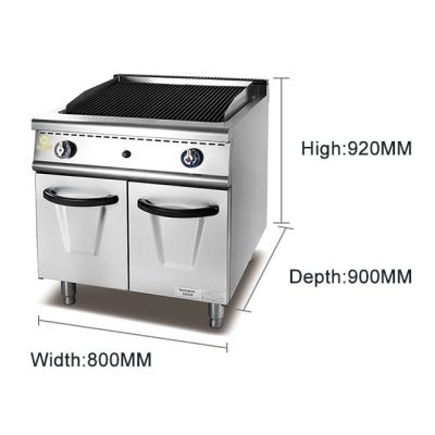 China Gas Grill with Cabinet Stainless Steel GL RH 1.2 kg/h LPG NG 686x600 mm Restaurant Cooking Equipment for sale