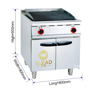 China GLEAD GL-RH 17 Gas Grill With Cabinet Commercial Kitchen LPG/NG 800x900x850+70mm for sale
