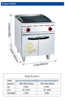 China GLEAD GL-RH Gas Grill With Cabinet 686x600mm Griddle LPG/NG 1.2/1.76Kg/h for sale