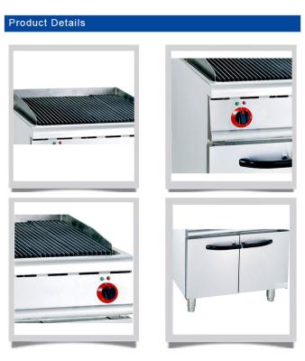 China 126kg Stainless Steel Gas Grill with Cabinet LPG/NG 1.2/1.76kg/h Model GL-RH for sale