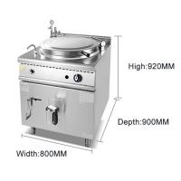 China Gas Indirect Jacket Boiling Pan 100-150L Stainless Steel Commercial Cooking Equipment 800x900x850 for sale
