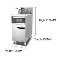 China Commercial Electric Stand 1-Tank Fryer 30L 9kW 380V Stainless Steel Food Production Line Equipment for sale