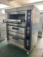 China 3 Deck 6 Trays LPG Gas Deck Oven 220V 50HZ 0.3KW for Commercial Restaurant Baking for sale