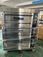 China 3 Deck 6 Trays LPG Gas Deck Oven 220V 50HZ 0.3KW for Commercial Restaurant Baking for sale