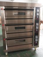 China 3 Deck 6 Trays LPG Gas Deck Oven 220V 50HZ 0.3KW for Commercial Restaurant Baking for sale
