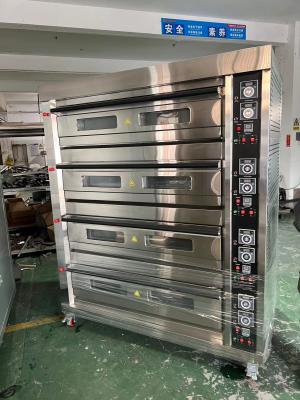 China 16 Tray Gas Deck Oven 220V 50Hz 0.3KW Commercial Bakery Equipment 1760x1095x2140mm for sale