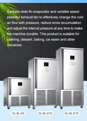China Glead GL-E3 Commercial Blast Chiller Freezer 3 Trays 900W -90 to -18°C for sale